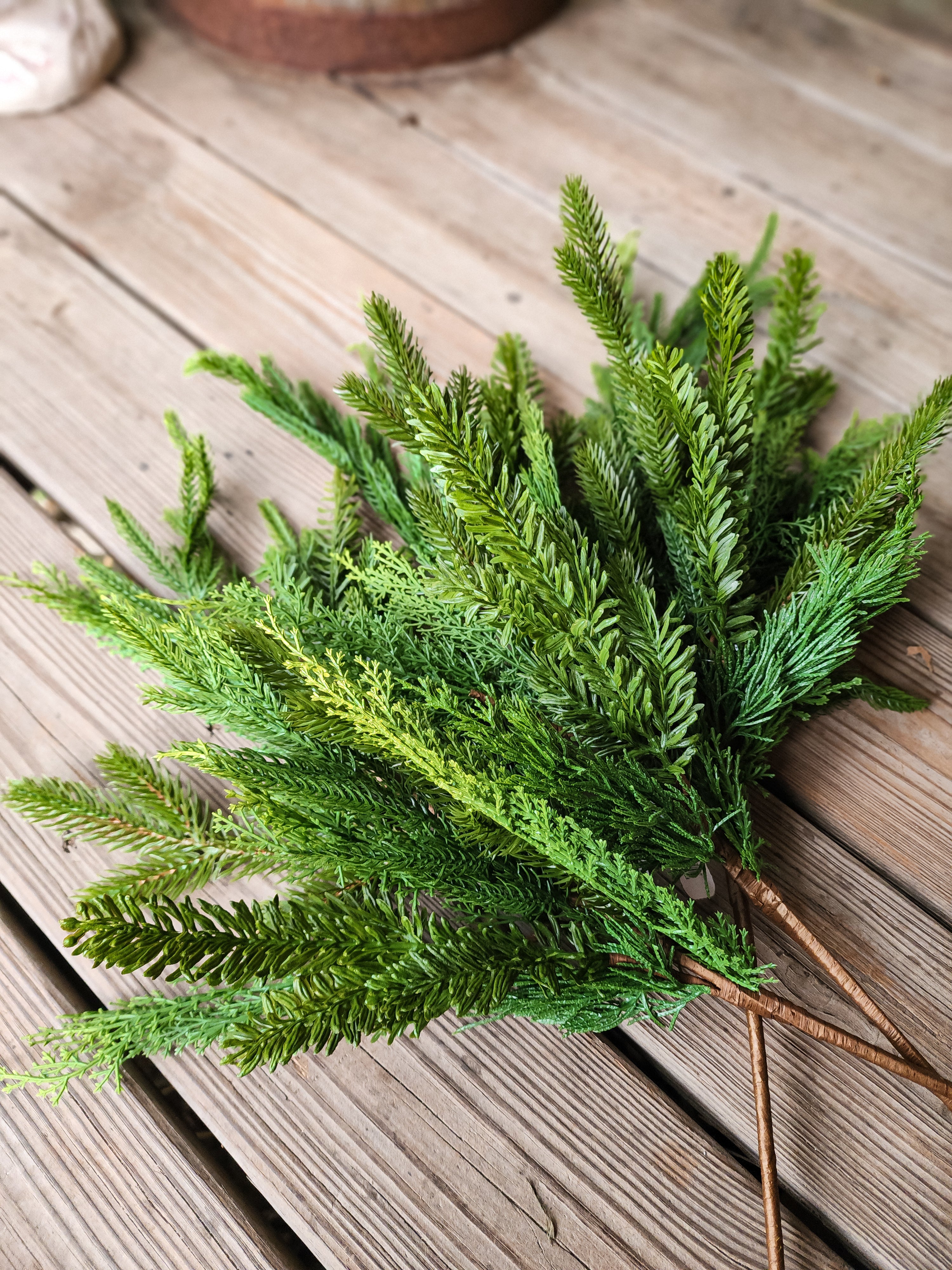 Mixed Real To Touch Pine Branch – The Painted Nest & Co
